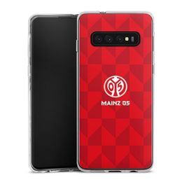 DeinDesign Galaxy S10 Plus Handy Silikon H&uuml;lle Case transparent Handyh&uuml;lle Mainz 05 Official Licensed Product Merchandise Silikon Case