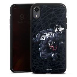 DeinDesign iPhone Xr Handy Silikon H&uuml;lle Case schwarz Handyh&uuml;lle Marvel Venom Spiderman