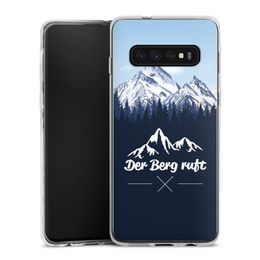 DeinDesign Galaxy S10 Plus Handy Silikon H&uuml;lle Case transparent Handyh&uuml;lle Wanderlust Sky Mountain Silikon Case