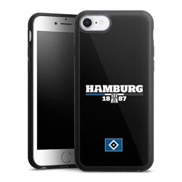 DeinDesign iPhone SE (2020) Handy Gallery Case Handyh&uuml;lle 9H Geh&auml;rtetes Glas R&uuml;ckseite H&uuml;lle Official Licensed Product Hamburg Hsv Gallery Case