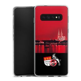 DeinDesign Galaxy S10 Plus Handy Silikon H&uuml;lle Case transparent Handyh&uuml;lle 1. Fc K&ouml;ln Skyline Official Licensed Product Silikon Case