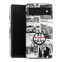 DeinDesign Google Pixel 6 Handy Panzer Handyh&uuml;lle robuste Outdoor H&uuml;lle Schutzh&uuml;lle matt Retro Official Licensed Product Eintracht Frankfurt Tough Case