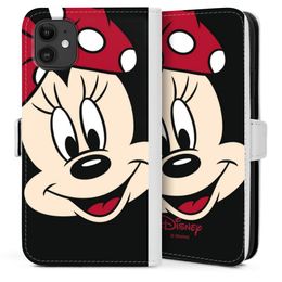 DeinDesign iPhone 11 Handy Klapph&uuml;lle Handyh&uuml;lle aus Kunst Leder wei&szlig; Flip Case Disney Minnie Mouse Official Licensed Product Sideflip mit Lasche