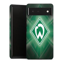 DeinDesign Google Pixel 6 Handy Panzer Handyh&uuml;lle robuste Outdoor H&uuml;lle Schutzh&uuml;lle matt Sv Werder Bremen Coat Of Arms Official Licensed Product Tough Case