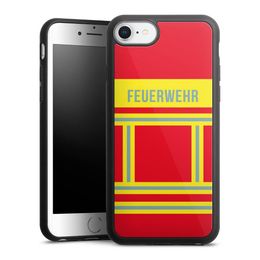 DeinDesign iPhone SE (2020) Handy Gallery Case Handyh&uuml;lle 9H Geh&auml;rtetes Glas R&uuml;ckseite H&uuml;lle Fire Fighters Fire Fighter Life Saver Gallery Case