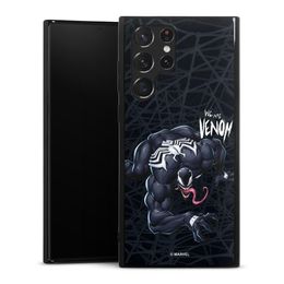 DeinDesign Galaxy S22 Ultra Handy Silikon H&uuml;lle Case schwarz Handyh&uuml;lle Marvel Venom Spiderman
