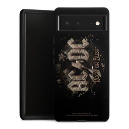 DeinDesign Google Pixel 6 Handy Panzer Handyh&uuml;lle robuste Outdoor H&uuml;lle Schutzh&uuml;lle matt Official Licensed Product Rock Or Bust Acdc Tough Case