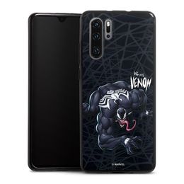 DeinDesign Huawei P30 Pro Handy Silikon H&uuml;lle Case schwarz Handyh&uuml;lle Marvel Venom Spiderman