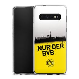 DeinDesign Galaxy S10 Plus Handy Silikon H&uuml;lle Case transparent Handyh&uuml;lle Borussia Dortmund Statement Bvb Silikon Case