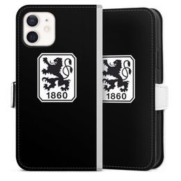 DeinDesign iPhone 12 Handy Klapph&uuml;lle Handyh&uuml;lle aus Kunst Leder wei&szlig; Flip Case Sechzger Official Licensed Product Tsv 1860 M&uuml;nchen Sideflip mit Lasche