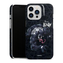 DeinDesign iPhone 13 Pro Handy Premium Case Smartphone Handyh&uuml;lle Schutzh&uuml;lle gl&auml;nzend Marvel Venom Spiderman Premium Case