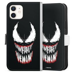 DeinDesign iPhone 12 Handy Klapph&uuml;lle Handyh&uuml;lle aus Kunst Leder wei&szlig; Flip Case Venom Marvel Official Licensed Product Sideflip mit Lasche