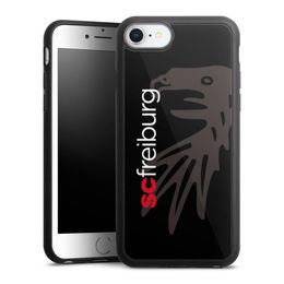 DeinDesign iPhone SE (2020) Handy Gallery Case Handyh&uuml;lle 9H Geh&auml;rtetes Glas R&uuml;ckseite H&uuml;lle Sc Freiburg Logo Official Licensed Product Gallery Case