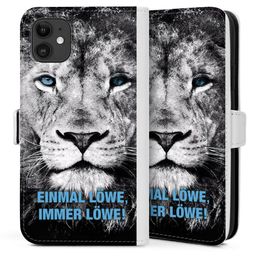 DeinDesign iPhone 11 Handy Klapph&uuml;lle Handyh&uuml;lle aus Kunst Leder wei&szlig; Flip Case Official Licensed Product Tsv 1860 M&uuml;nchen Lion Sideflip mit Lasche