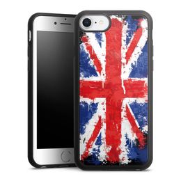 DeinDesign iPhone SE (2020) Handy Gallery Case Handyh&uuml;lle 9H Geh&auml;rtetes Glas R&uuml;ckseite H&uuml;lle England Union Jack Flag Gallery Case