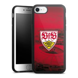 DeinDesign iPhone SE (2020) Handy Gallery Case Handyh&uuml;lle 9H Geh&auml;rtetes Glas R&uuml;ckseite H&uuml;lle Vfb Stuttgart Official Licensed Product Stadium Gallery Case