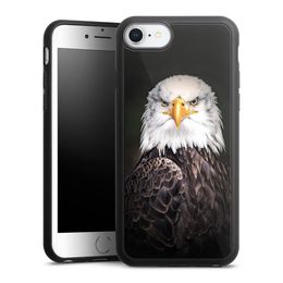 DeinDesign iPhone SE (2020) Handy Gallery Case Handyh&uuml;lle 9H Geh&auml;rtetes Glas R&uuml;ckseite H&uuml;lle Animals Bird Eagle Gallery Case