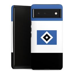 DeinDesign Google Pixel 6 Handy Panzer Handyh&uuml;lle robuste Outdoor H&uuml;lle Schutzh&uuml;lle matt Hamburger Sv Bundesliga Official Licensed Product Tough Case