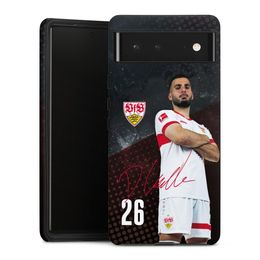 DeinDesign Google Pixel 6 Handy Panzer Handyh&uuml;lle robuste Outdoor H&uuml;lle Schutzh&uuml;lle matt Official Licensed Product Deniz Undav Vfb Stuttgart Tough Case