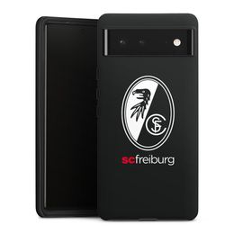 DeinDesign Google Pixel 6 Handy Panzer Handyh&uuml;lle robuste Outdoor H&uuml;lle Schutzh&uuml;lle matt Sc Freiburg Official Licensed Product Coat Of Arms Tough Case