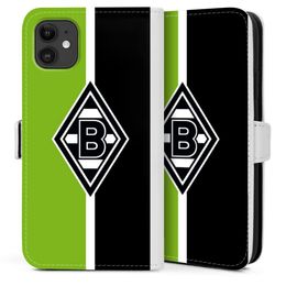 DeinDesign iPhone 11 Handy Klapph&uuml;lle Handyh&uuml;lle aus Kunst Leder wei&szlig; Flip Case Borussia M&ouml;nchengladbach Gladbach Bundesliga Sideflip mit Lasche