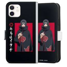 DeinDesign iPhone 12 Handy Klapph&uuml;lle Handyh&uuml;lle aus Kunst Leder wei&szlig; Flip Case Official Licensed Product Itachi Uchiha Naruto Shippuden Sideflip mit Lasche