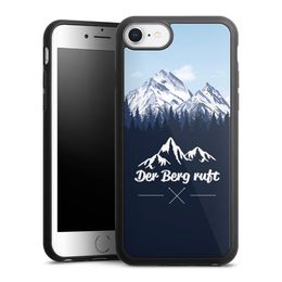 DeinDesign iPhone SE (2020) Handy Gallery Case Handyh&uuml;lle 9H Geh&auml;rtetes Glas R&uuml;ckseite H&uuml;lle Wanderlust Sky Mountain Gallery Case