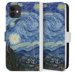 DeinDesign iPhone 11 Handy Klapph&uuml;lle Handyh&uuml;lle aus Kunst Leder wei&szlig; Flip Case The Starry Night Kunst Sideflip mit Lasche