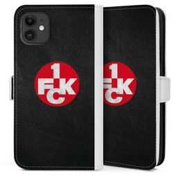 DeinDesign iPhone 11 Handy Klapph&uuml;lle Handyh&uuml;lle aus Kunst Leder wei&szlig; Flip Case 1. Fc Kaiserslautern Official Licensed Product 1. Fck Sideflip mit Lasche