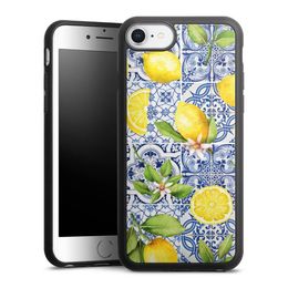 DeinDesign iPhone SE (2020) Handy Gallery Case Handyh&uuml;lle 9H Geh&auml;rtetes Glas R&uuml;ckseite H&uuml;lle Lemon Greece Muster Gallery Case