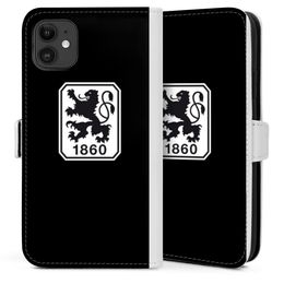DeinDesign iPhone 11 Handy Klapph&uuml;lle Handyh&uuml;lle aus Kunst Leder wei&szlig; Flip Case Sechzger Official Licensed Product Tsv 1860 M&uuml;nchen Sideflip mit Lasche