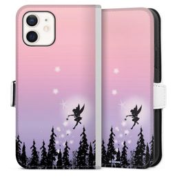 DeinDesign iPhone 12 Handy Klapph&uuml;lle Handyh&uuml;lle aus Kunst Leder wei&szlig; Flip Case Tinkerbells Official Licensed Product Disney Sideflip mit Lasche
