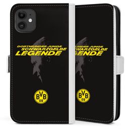 DeinDesign iPhone 11 Handy Klapph&uuml;lle Handyh&uuml;lle aus Kunst Leder wei&szlig; Flip Case Borussia Dortmund Bvb Marco Reus Sideflip mit Lasche
