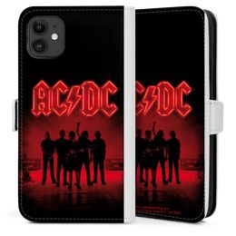 DeinDesign iPhone 11 Handy Klapph&uuml;lle Handyh&uuml;lle aus Kunst Leder wei&szlig; Flip Case Band Acdc Official Licensed Product Sideflip mit Lasche