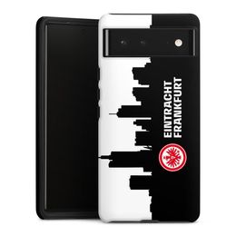 DeinDesign Google Pixel 6 Handy Panzer Handyh&uuml;lle robuste Outdoor H&uuml;lle Schutzh&uuml;lle matt Eintracht Frankfurt Sge Official Licensed Product Tough Case