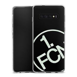 DeinDesign Galaxy S10 Plus Handy Silikon H&uuml;lle Case transparent Handyh&uuml;lle Logo 1. Fcn 1. Fc N&uuml;rnberg Silikon Case