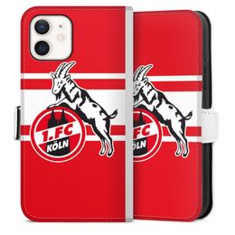 DeinDesign iPhone 12 Handy Klapph&uuml;lle Handyh&uuml;lle aus Kunst Leder wei&szlig; Flip Case Official Licensed Product Coat Of Arms 1. Fc K&ouml;ln Sideflip mit Lasche