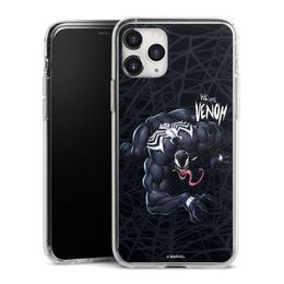 DeinDesign iPhone 11 Pro Max Handy Silikon H&uuml;lle Case transparent Handyh&uuml;lle Marvel Venom Spiderman Silikon Case