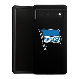 DeinDesign Google Pixel 6 Handy Panzer Handyh&uuml;lle robuste Outdoor H&uuml;lle Schutzh&uuml;lle matt Official Licensed Product Logo Hertha Bsc Tough Case