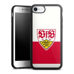 DeinDesign iPhone SE (2020) Handy Gallery Case Handyh&uuml;lle 9H Geh&auml;rtetes Glas R&uuml;ckseite H&uuml;lle Logo Official Licensed Product Vfb Stuttgart Gallery Case