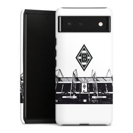 DeinDesign Google Pixel 6 Handy Panzer Handyh&uuml;lle robuste Outdoor H&uuml;lle Schutzh&uuml;lle matt Stadium Die Fohlen Borussia M&ouml;nchengladbach Tough Case