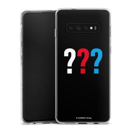 DeinDesign Galaxy S10 Plus Handy Silikon H&uuml;lle Case transparent Handyh&uuml;lle Official Licensed Product Die Drei ??? Logo Silikon Case