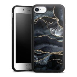 DeinDesign iPhone SE (2020) Handy Gallery Case Handyh&uuml;lle 9H Geh&auml;rtetes Glas R&uuml;ckseite H&uuml;lle Trends Glitzer Marble Gallery Case