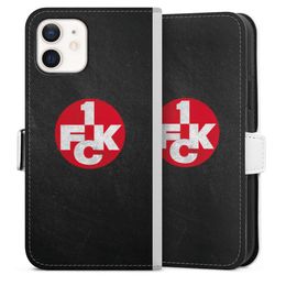DeinDesign iPhone 12 Handy Klapph&uuml;lle Handyh&uuml;lle aus Kunst Leder wei&szlig; Flip Case 1. Fc Kaiserslautern Official Licensed Product 1. Fck Sideflip mit Lasche