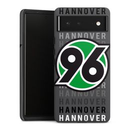 DeinDesign Google Pixel 6 Handy Panzer Handyh&uuml;lle robuste Outdoor H&uuml;lle Schutzh&uuml;lle matt H96 Hannover 96 Official Licensed Product Tough Case