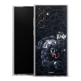 DeinDesign Galaxy S22 Ultra Handy Silikon H&uuml;lle Case transparent Handyh&uuml;lle Marvel Venom Spiderman Silikon Case