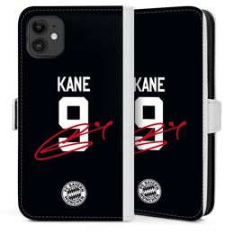DeinDesign iPhone 11 Handy Klapph&uuml;lle Handyh&uuml;lle aus Kunst Leder wei&szlig; Flip Case Fc Bayern M&uuml;nchen Harry Kane Jersey Sideflip mit Lasche