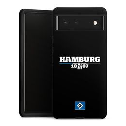 DeinDesign Google Pixel 6 Handy Panzer Handyh&uuml;lle robuste Outdoor H&uuml;lle Schutzh&uuml;lle matt Hamburg Official Licensed Product Hsv Tough Case