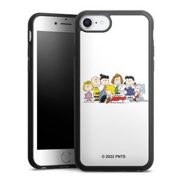 DeinDesign iPhone SE (2020) Handy Gallery Case Handyh&uuml;lle 9H Geh&auml;rtetes Glas R&uuml;ckseite H&uuml;lle Merchandise Kindheit Peanuts Gallery Case