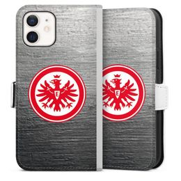 DeinDesign iPhone 12 Handy Klapph&uuml;lle Handyh&uuml;lle aus Kunst Leder wei&szlig; Flip Case Eintracht Frankfurt Sge Logo Sideflip mit Lasche